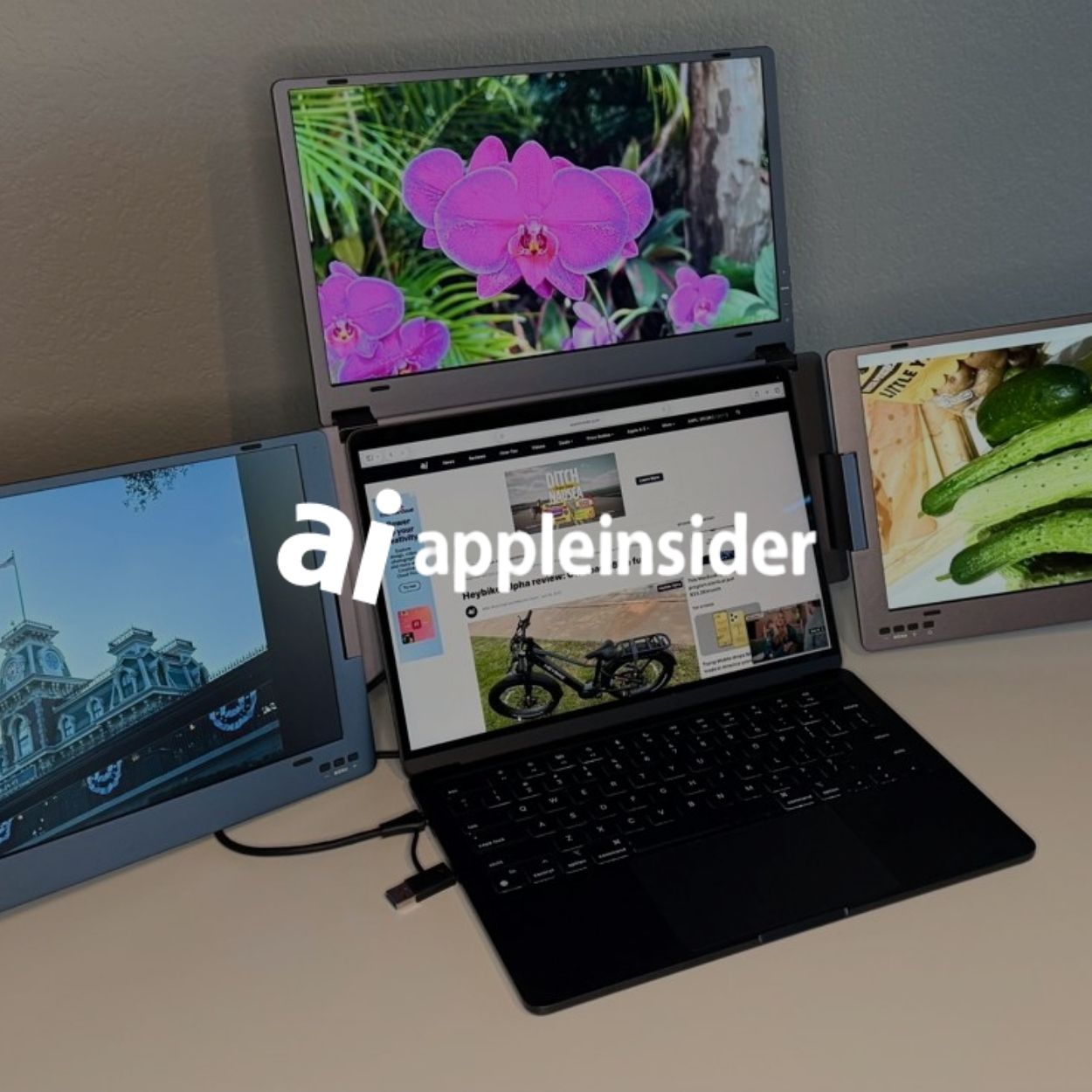 Aura Displays Featured on AppleInsider: “Three Portable Monitors on An